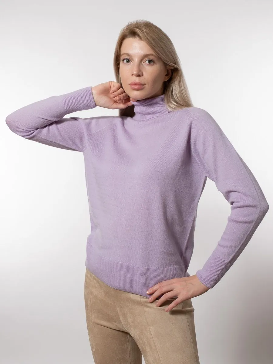 Тонкий свитер из шерсти мериноса и кашемира Gerry Ross, цвет сиреневый ...